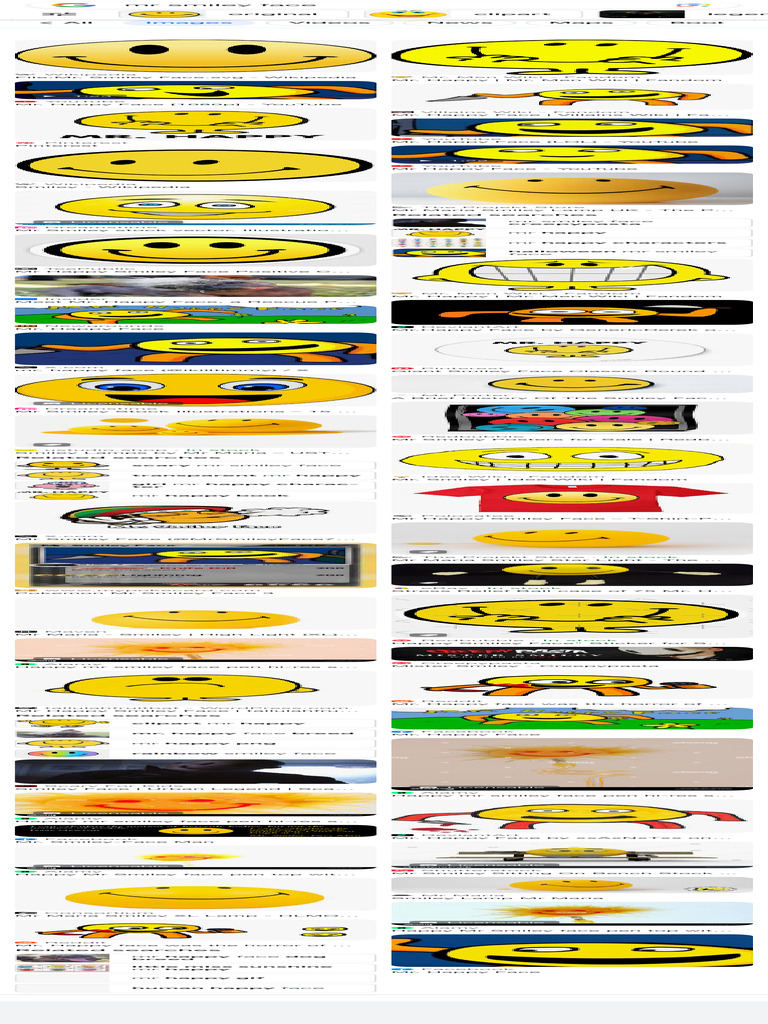 Mr. Happy Face: Characters & Art | PDF | Websites | World Wide Web