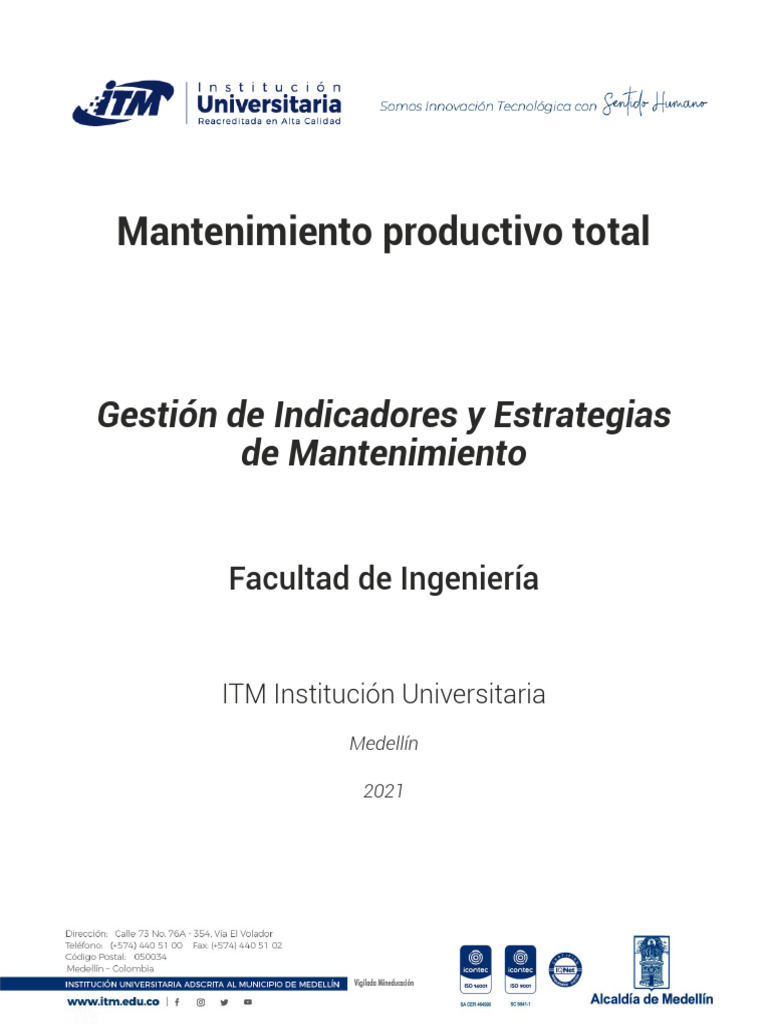 U1_GIEM ( gestion de mantenimiento Industrial ITM) | PDF | Economias | Procesos de negocio