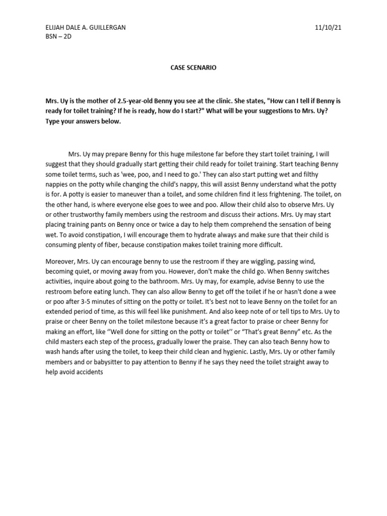 PEDIA - Case Scenario | PDF