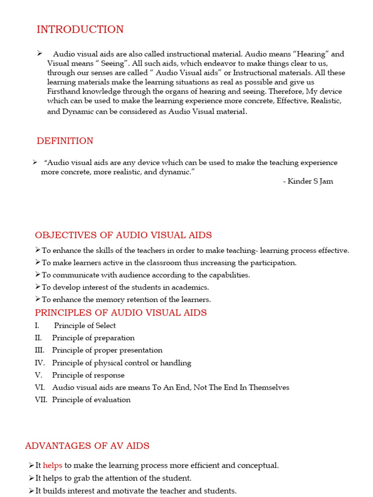 Principles and Benefits of AV Aids in Nursing | PDF | Puppets | Puppetry