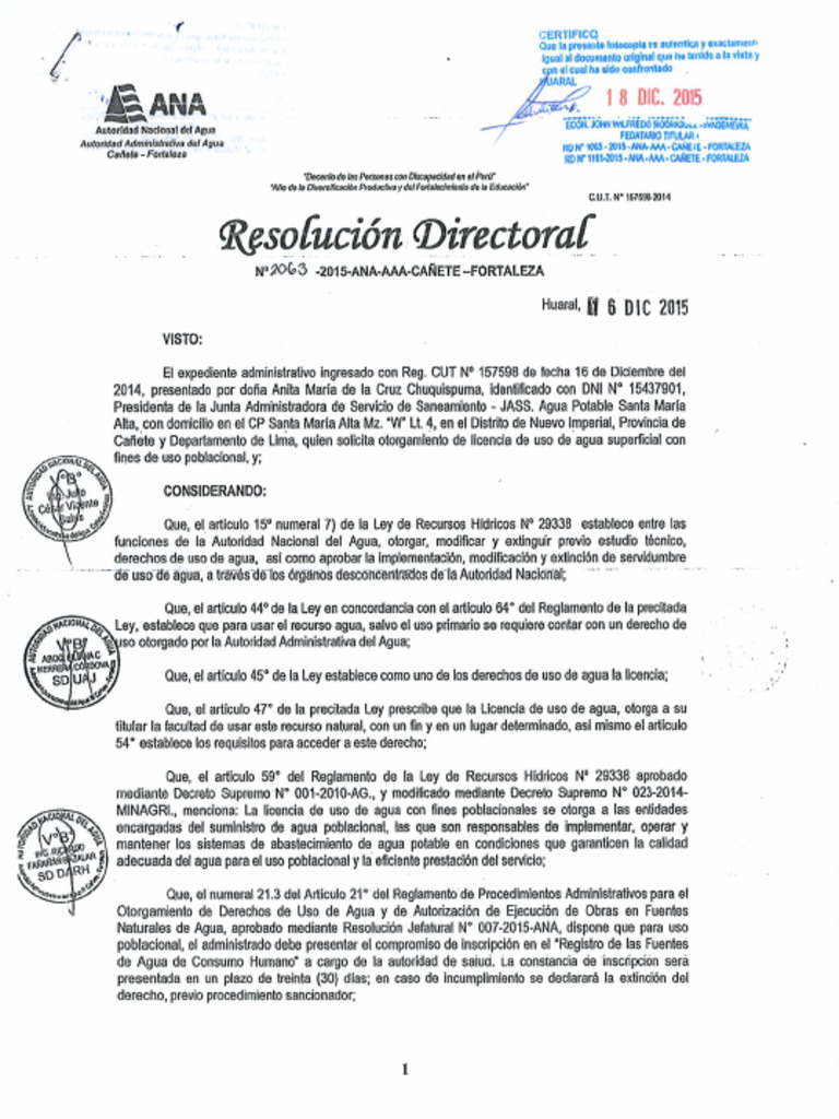 Resolucion de La JASS | PDF