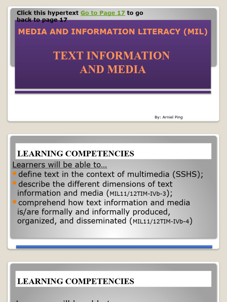 Text Information and Media | PDF | Typefaces | Hyperlink
