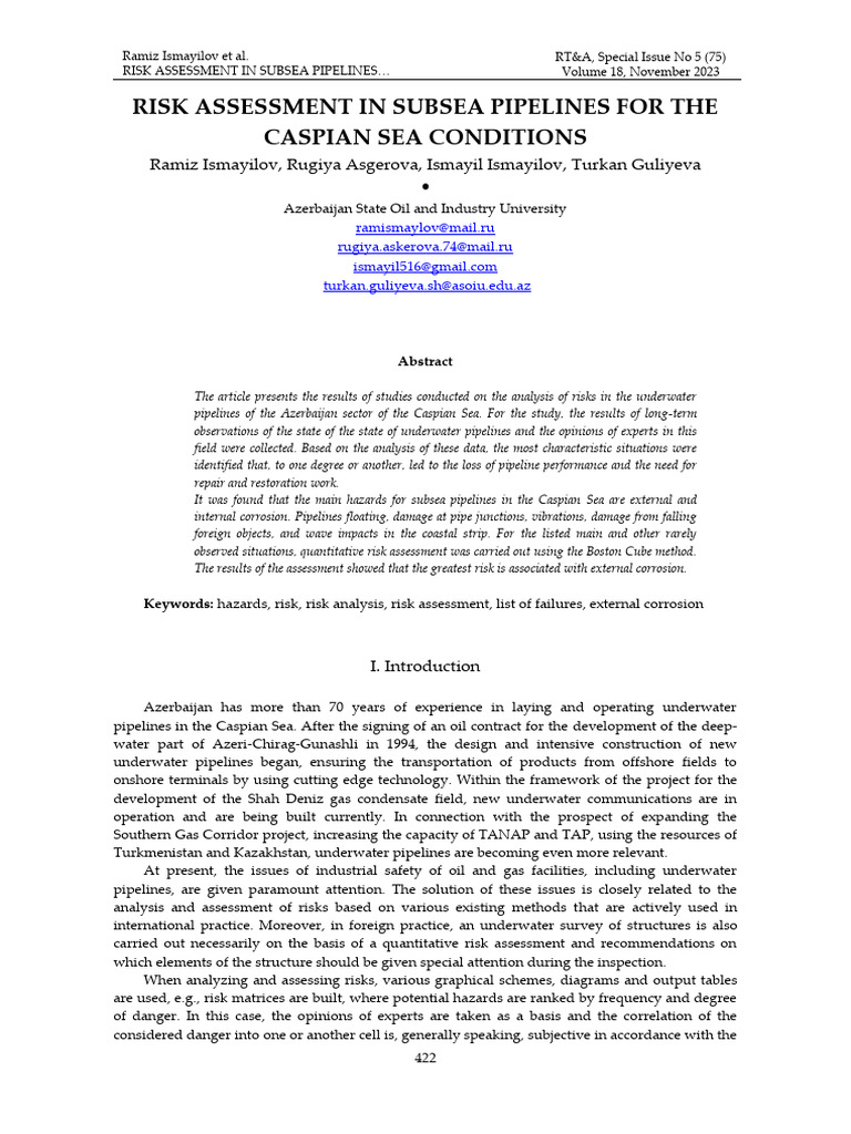 risk-assessment-in-subsea-pipelines-for-the-caspian-sea-conditions | PDF