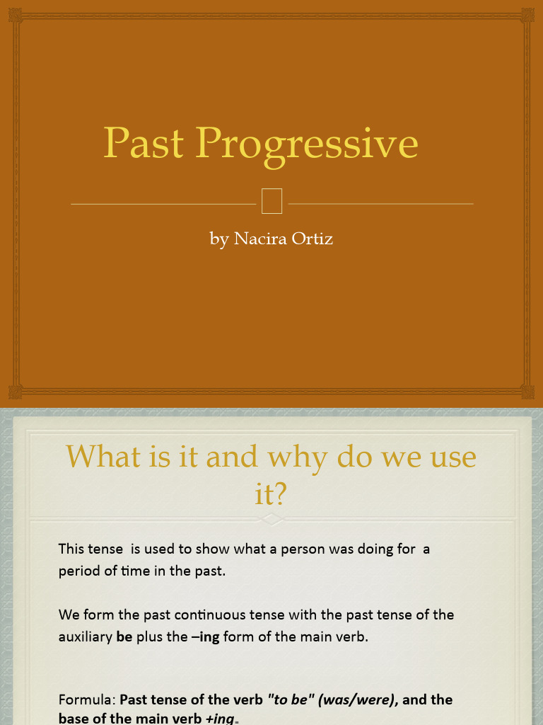 09 Past Progressive | PDF