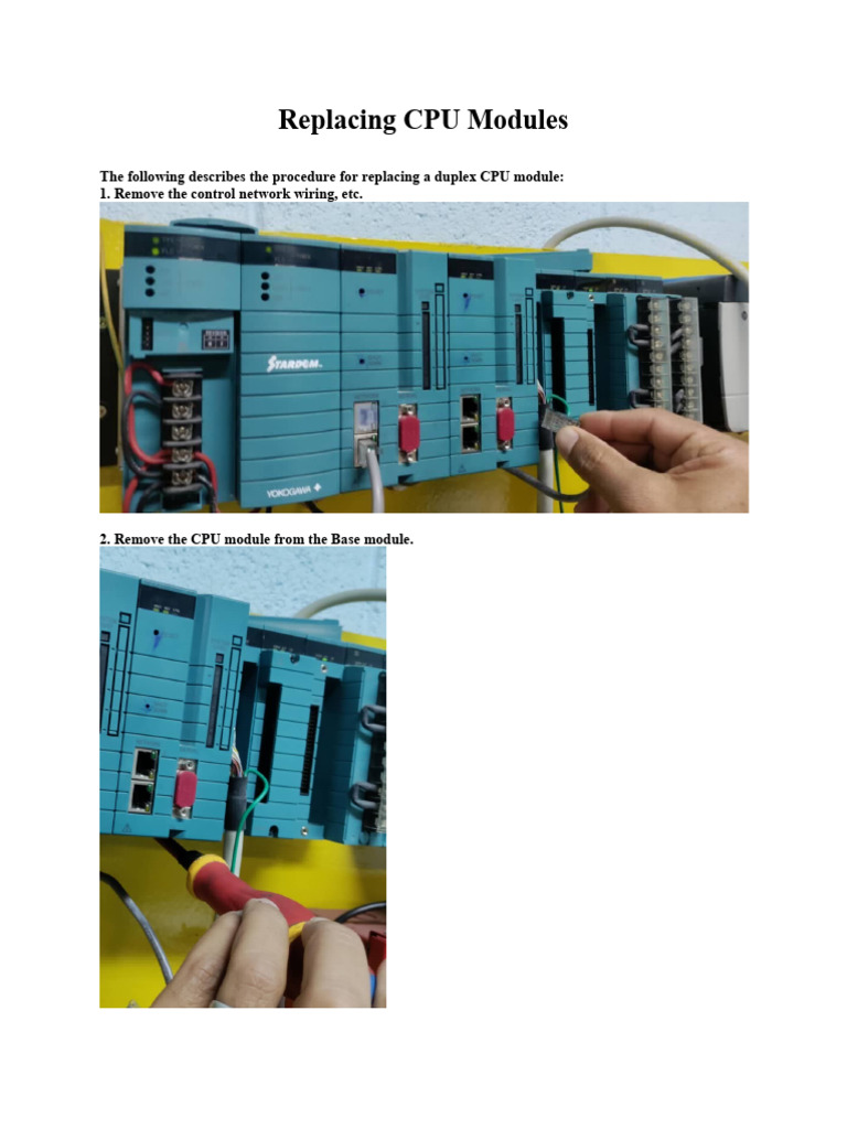 Replacing FCX CPU Modules | PDF | Finance & Money Management