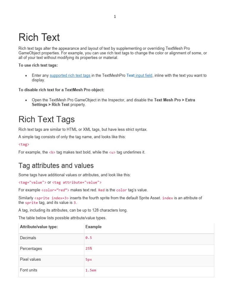 Rich Text | PDF | Typography | Written Communication