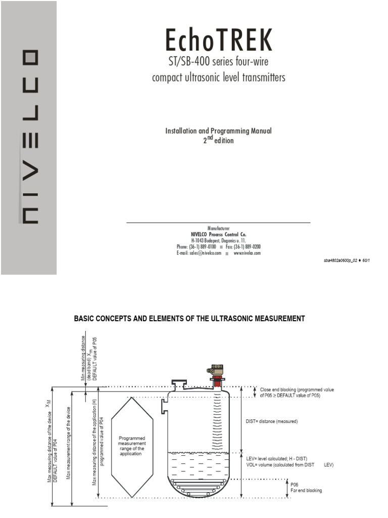 Echotrek Manual sb-400 | PDF | Ultrasound | Physical Sciences