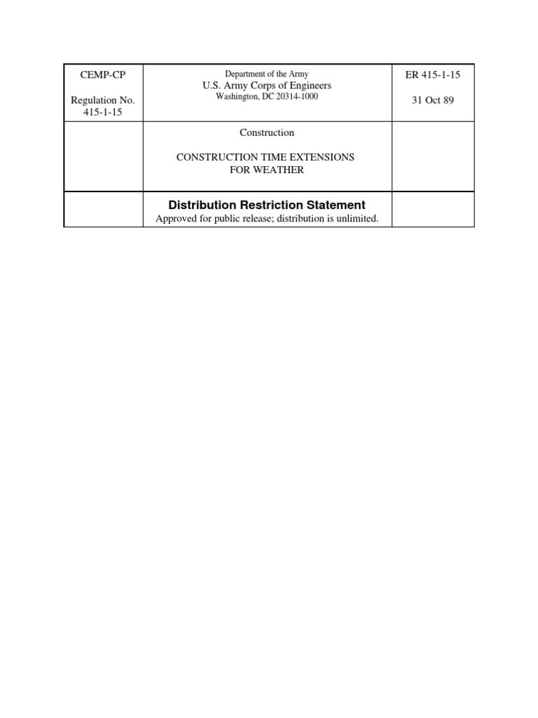 Guidelines for Determining Construction Time Extensions Due to ...
