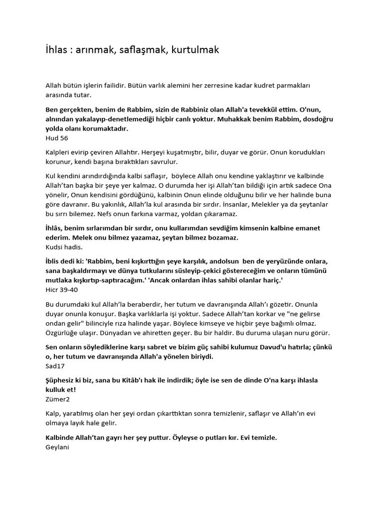 Ihlas | PDF Ihlas | PDF