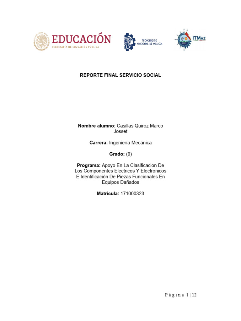 Reporte Final Servicio Social | PDF | Refrigerador | Dióxido de carbono