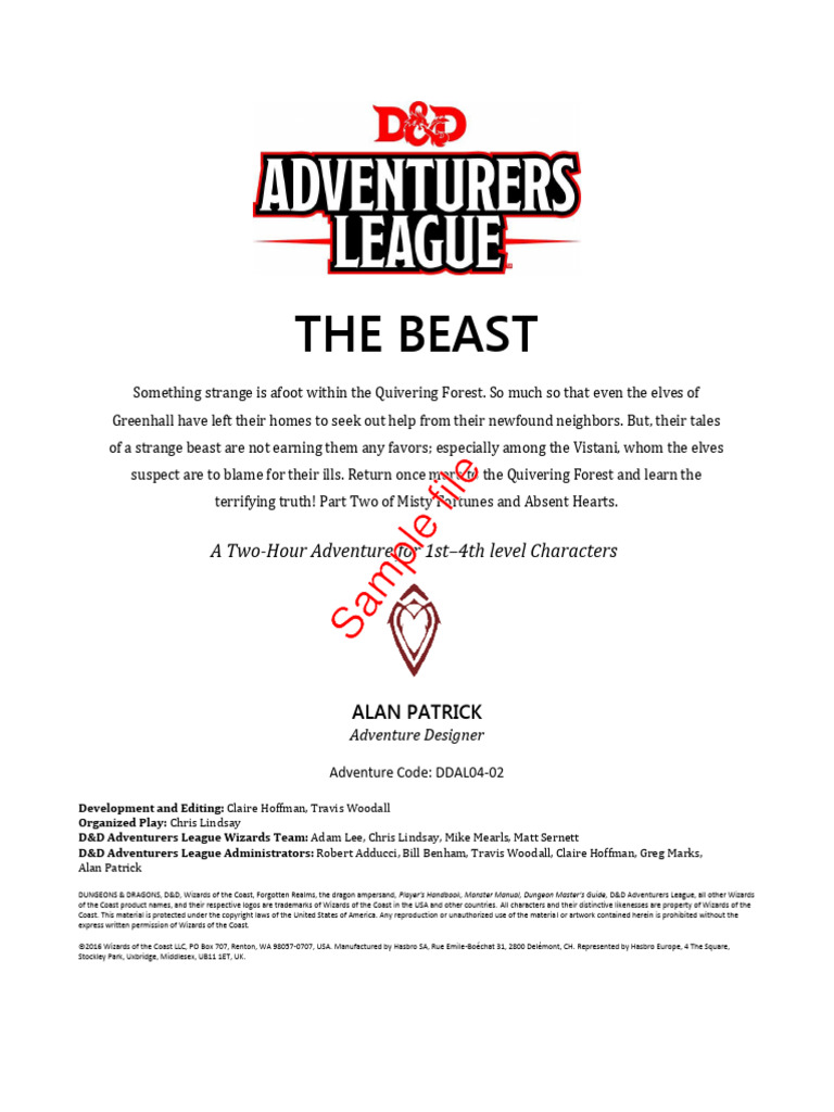 Cos Sample PDF | PDF | Dungeons & Dragons | Wizards Of The Coast