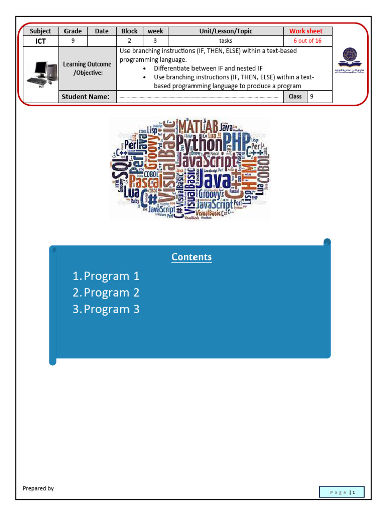 G9 - Block 2 - Week 2 - WS5 - Tasks | PDF | Educational Technology | Learning