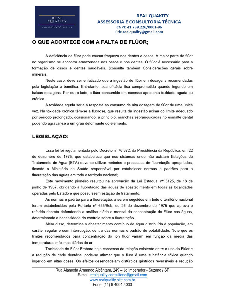 Efeitos da Deficiência de Flúor | PDF | Flúor | Dente