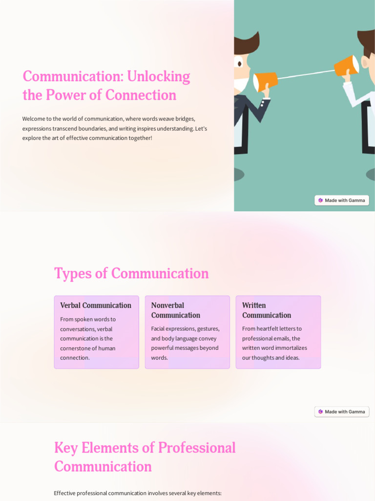 Communication Unlocking The Power of Connection | PDF | Communication | Nonverbal Communication