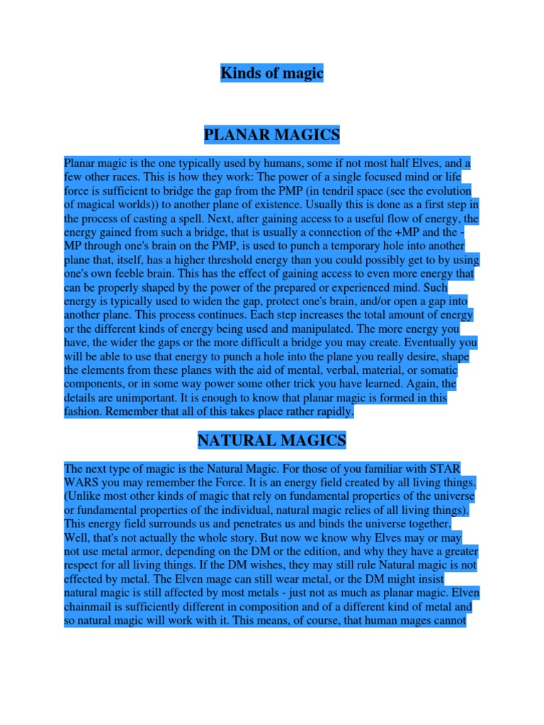 Kinds of Magic | PDF | Parapsychology | Nuclear Physics