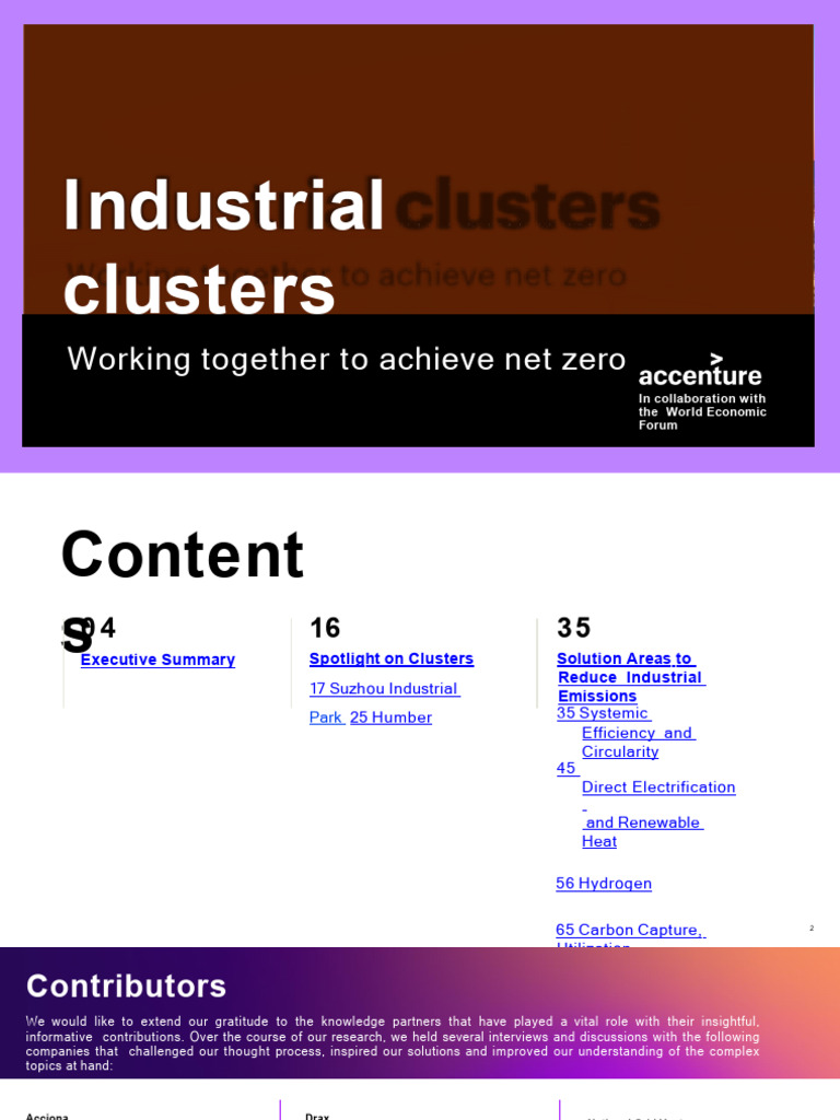Accenture WEF Industrial Clusters Report | PDF | Carbon Capture And ...