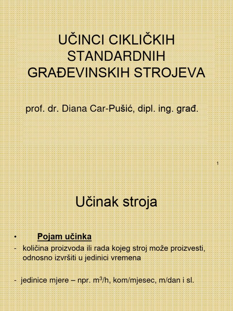 Str-4-Učinci Standardnih Cikličkih Strojeva, Učinci Bagera | PDF