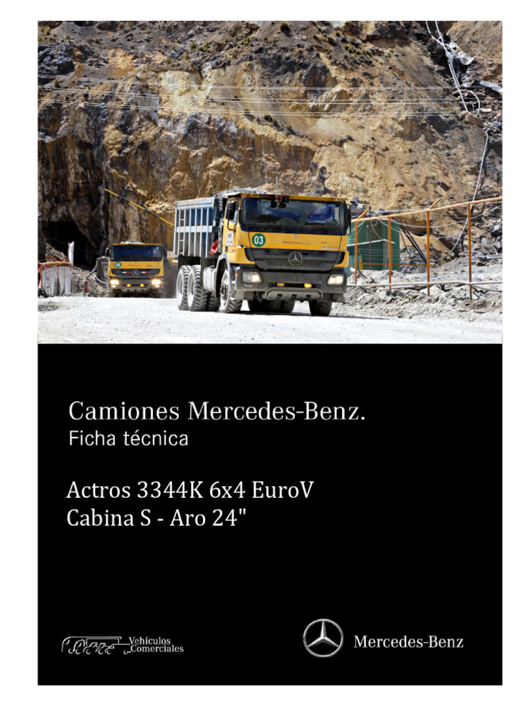 Ficha Técnica Actros 3344K 6x4 EuroV - Alemania - 2020 (SKU 3974) | PDF ...
