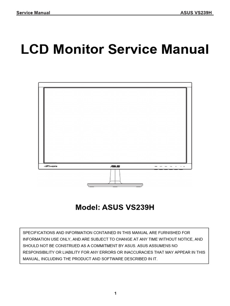 Asus VS239H | PDF | Computer Monitor | Computer Engineering