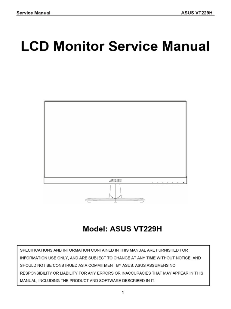 Asus VT229H | PDF | Hdmi | Electrical Engineering