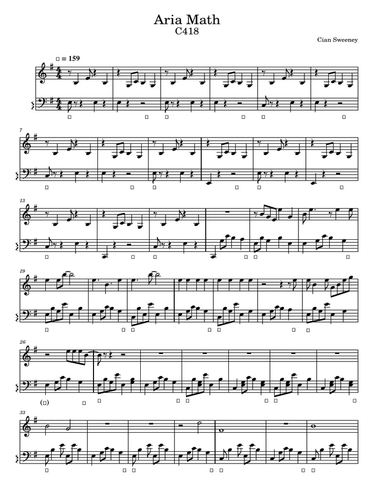 Aria Math C From Minecraft | PDF