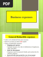 Allowable and Non Allowable Expenses Slide | PDF | Expense | Taxes
