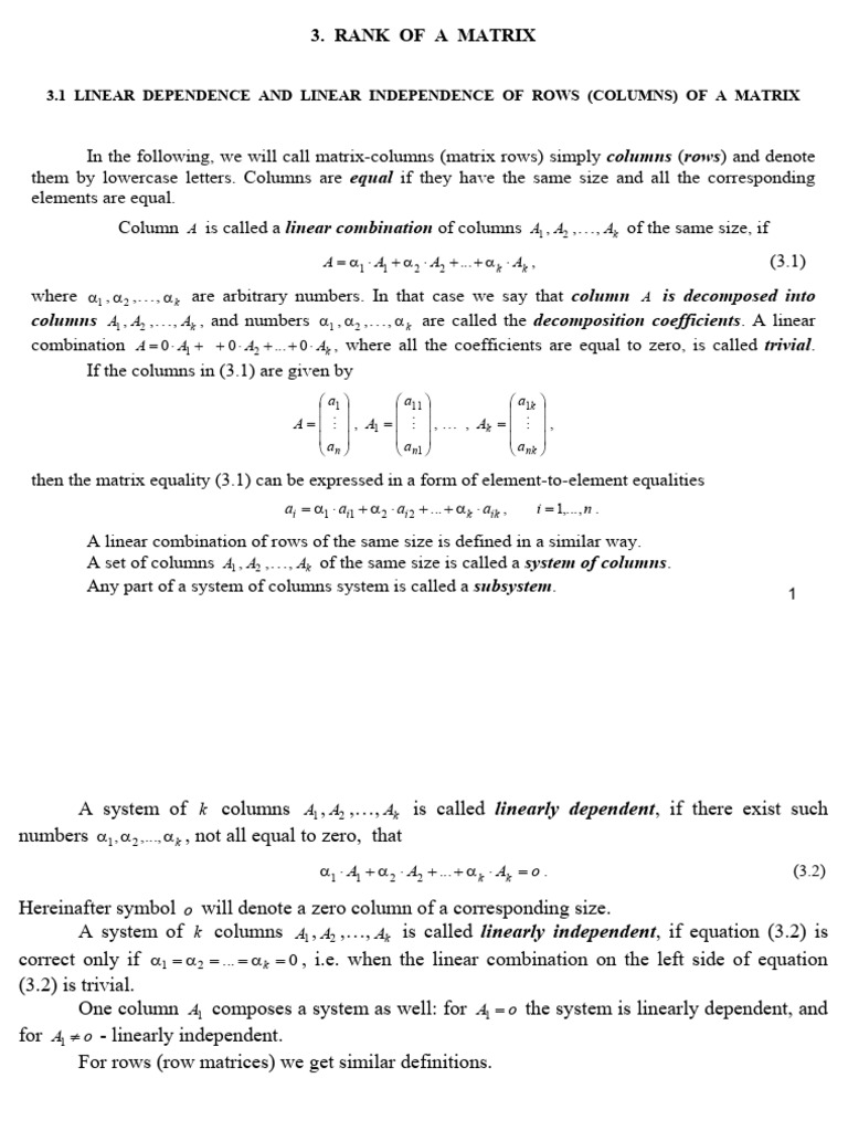 Lecture 4 | Download Free PDF | Matrix (Mathematics) | Determinant