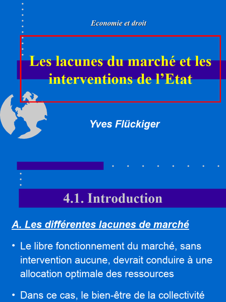 Intervention de l'État et lacunes de marché | PDF
