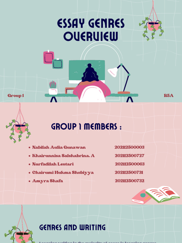 Group 1 - Essay Genres Overview | PDF | Essays | Cognition