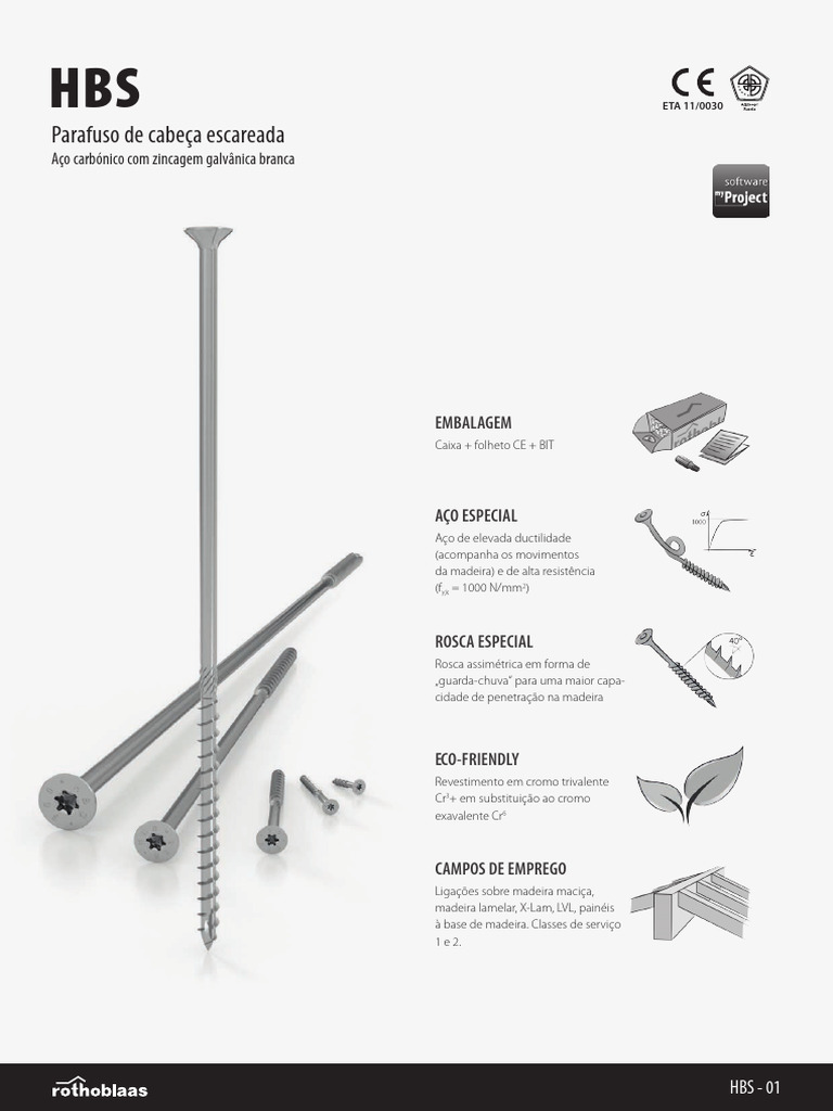 Rothoblaas - Hbs.ficha Tecnica - PT | PDF