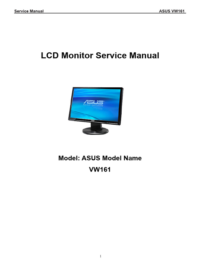 Asus VW161 | PDF