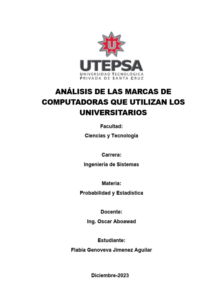 Proyecto Probabilidad y Estadistica | Descargar gratis PDF | Estadísticas | Probabilidad