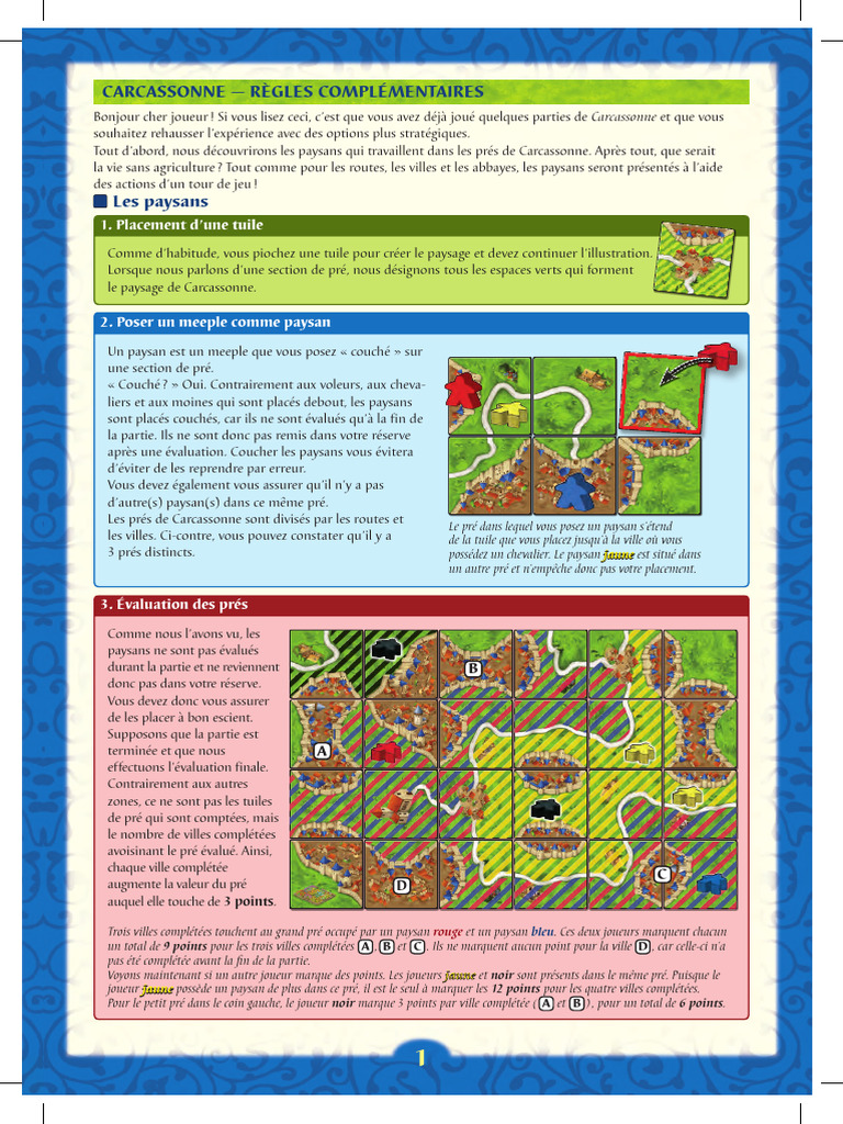 Carcassonne Supplement Riviere Et Champs | PDF