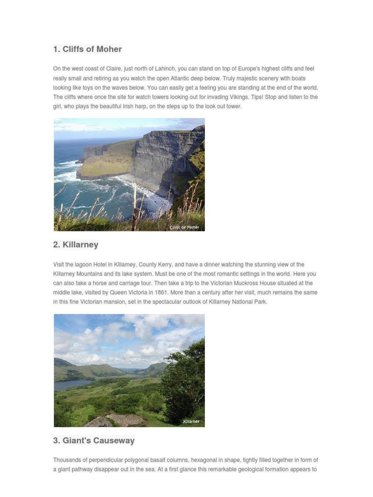 Cliffs of Moher | PDF | Ireland | Leisure
