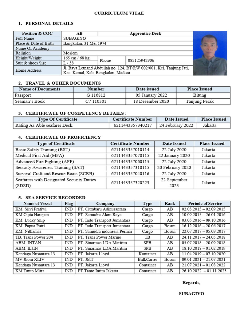 Position & COC AB Apprentice Deck | PDF | Water Transport | Shipping