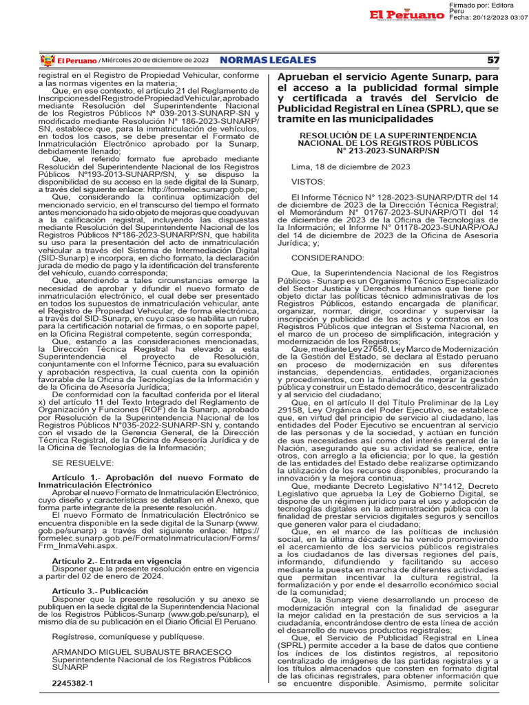 Normas Legales | PDF | Gobierno E | Administración Pública