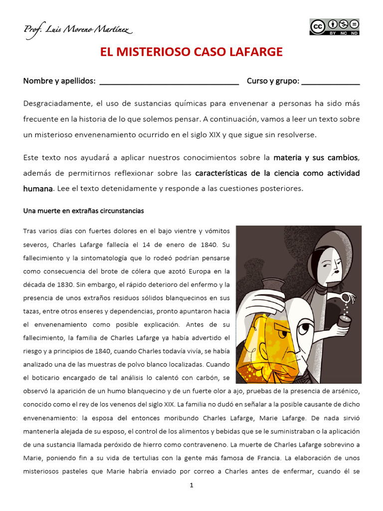 El envenenamiento de Charles Lafarge | PDF | Arsénico | Ciencias fisicas