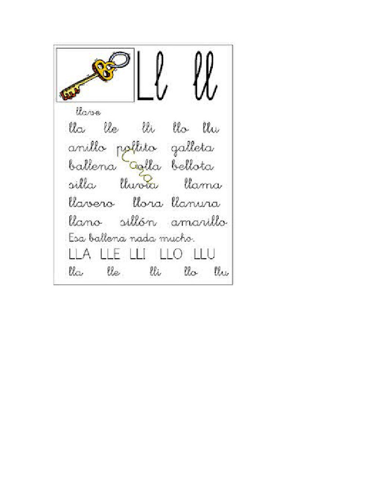 Lectura Fonema LL | PDF