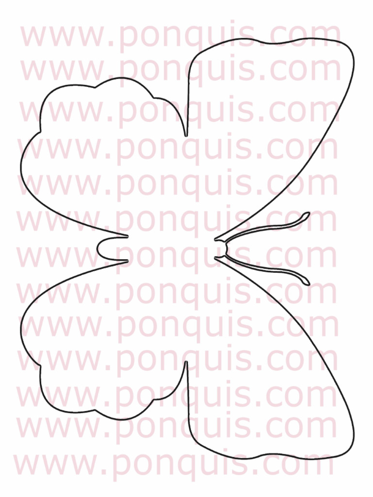 Moldes de Mariposa Con Diferentes Tamanos para Descargar Gratis en PDF ...