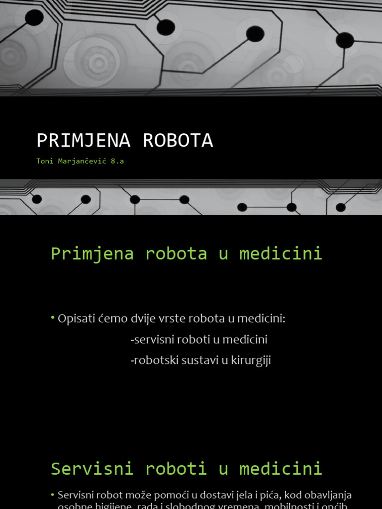 Primjena Robota | PDF