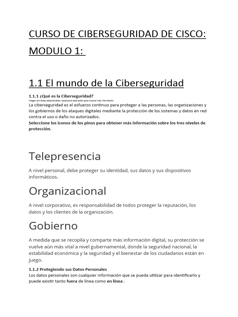 CURSO DE CIBERSEGURIDAD 1 Completo | PDF | Malware | Ingeniería Social ...