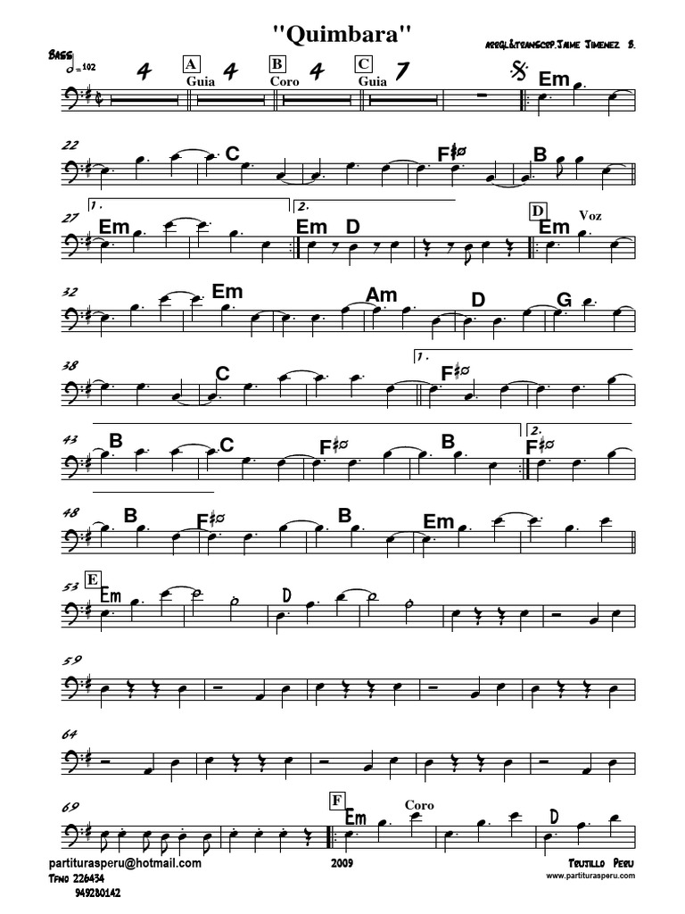 Quimbara - Bajo | PDF