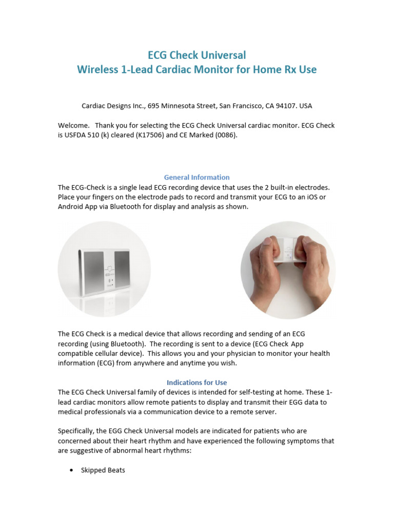ECG - Check - CardiacDesign 1 | PDF | Heart | Electrocardiography