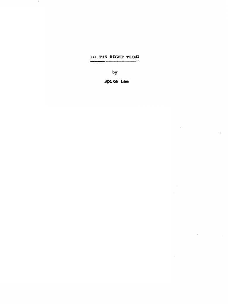 Do The Right Thing 1989 Pdf