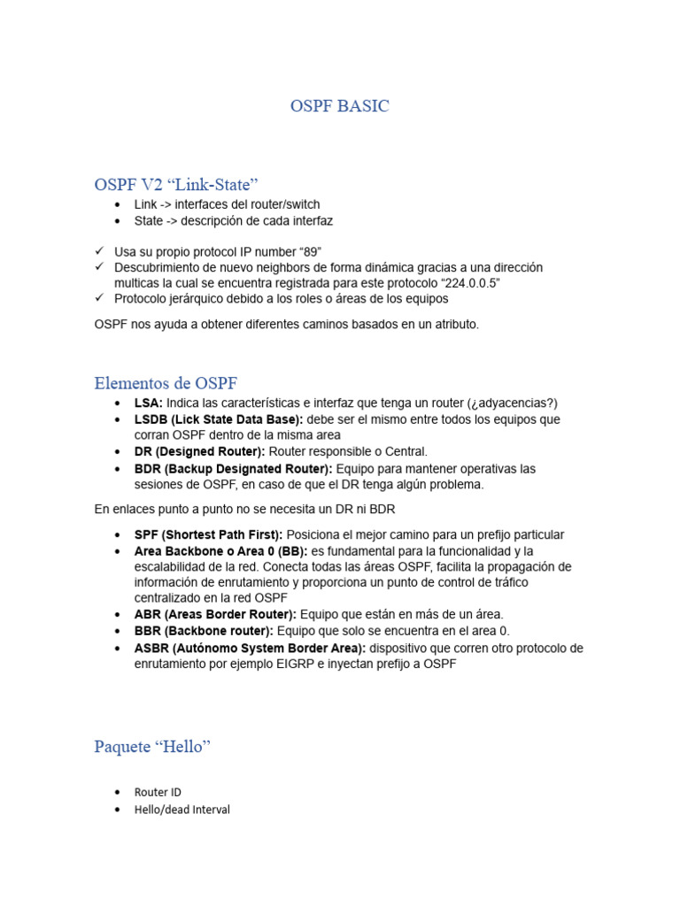 Estudio OSPF | PDF | Enrutador (Computación) | Internet