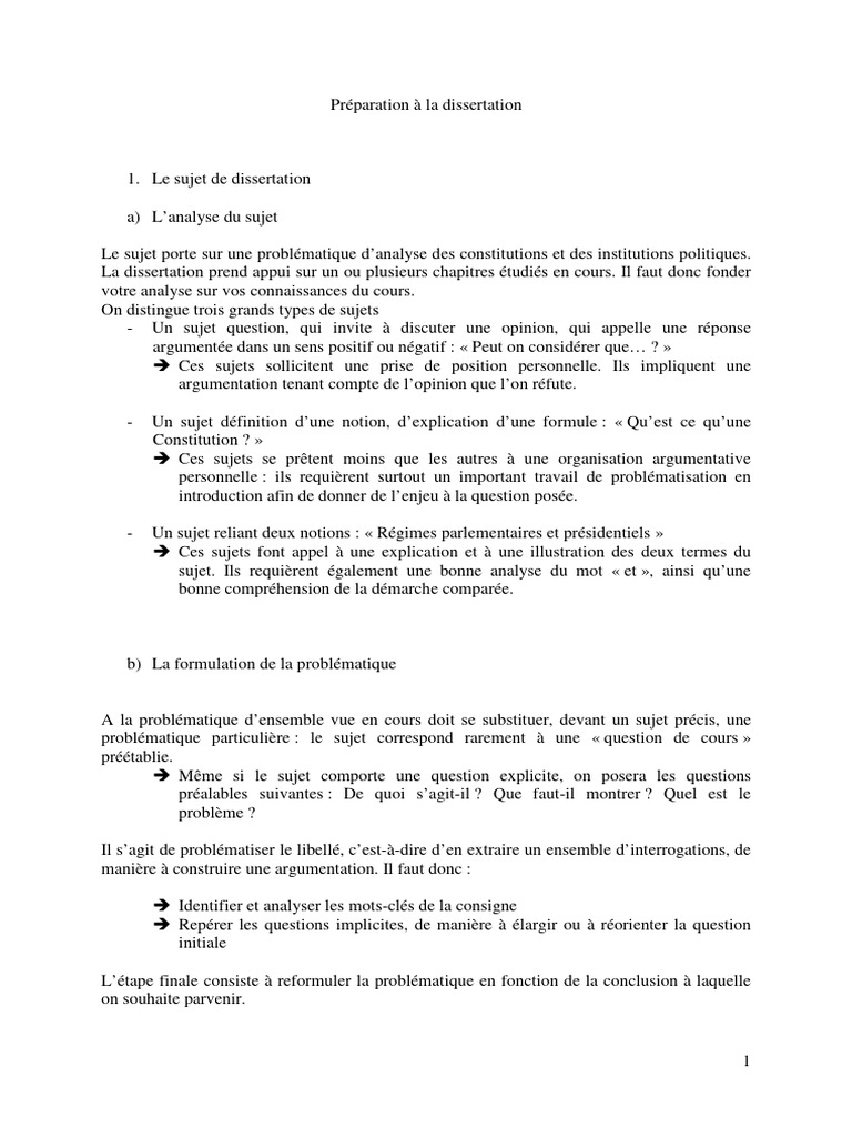 La Dissertation Science Po Paris 8 | PDF