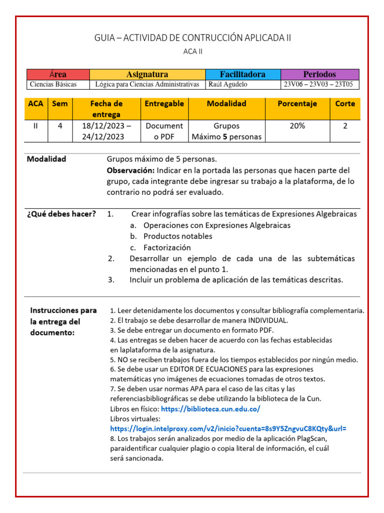 Guia ACA II | PDF