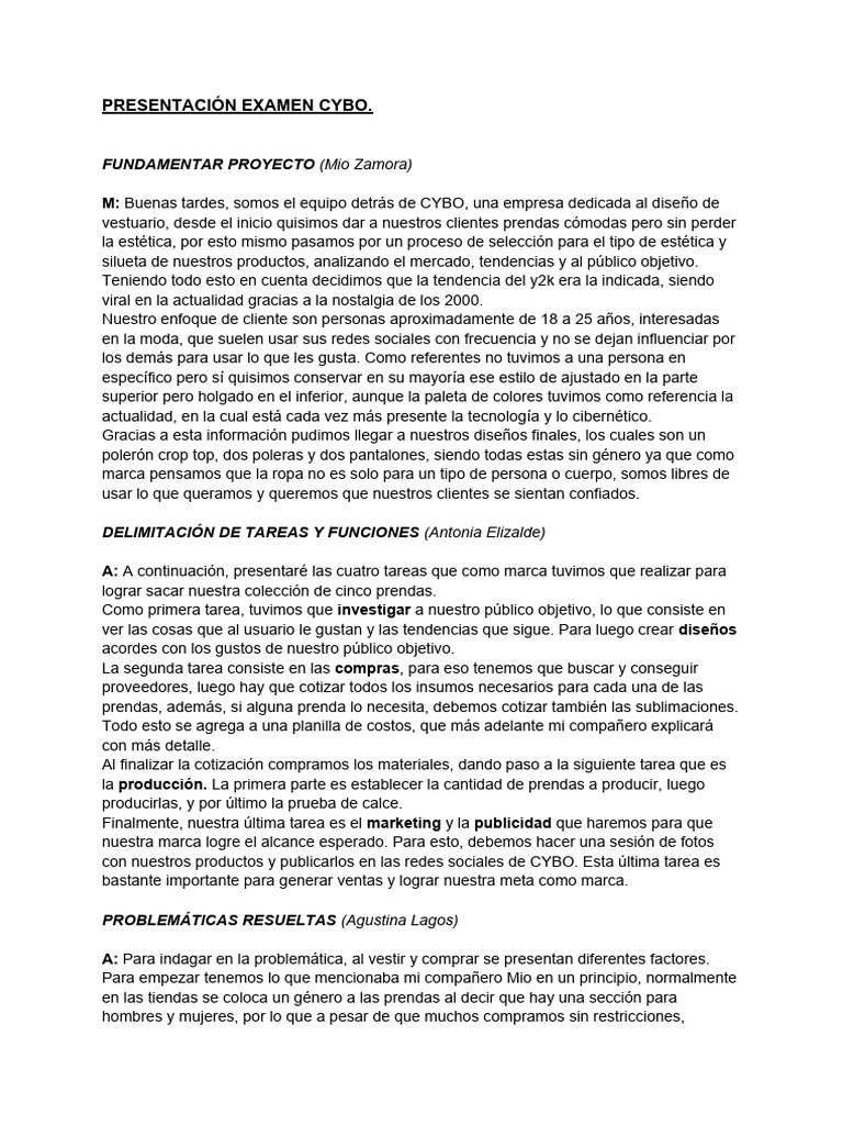 Presentación Examen | PDF | Moda | Economias