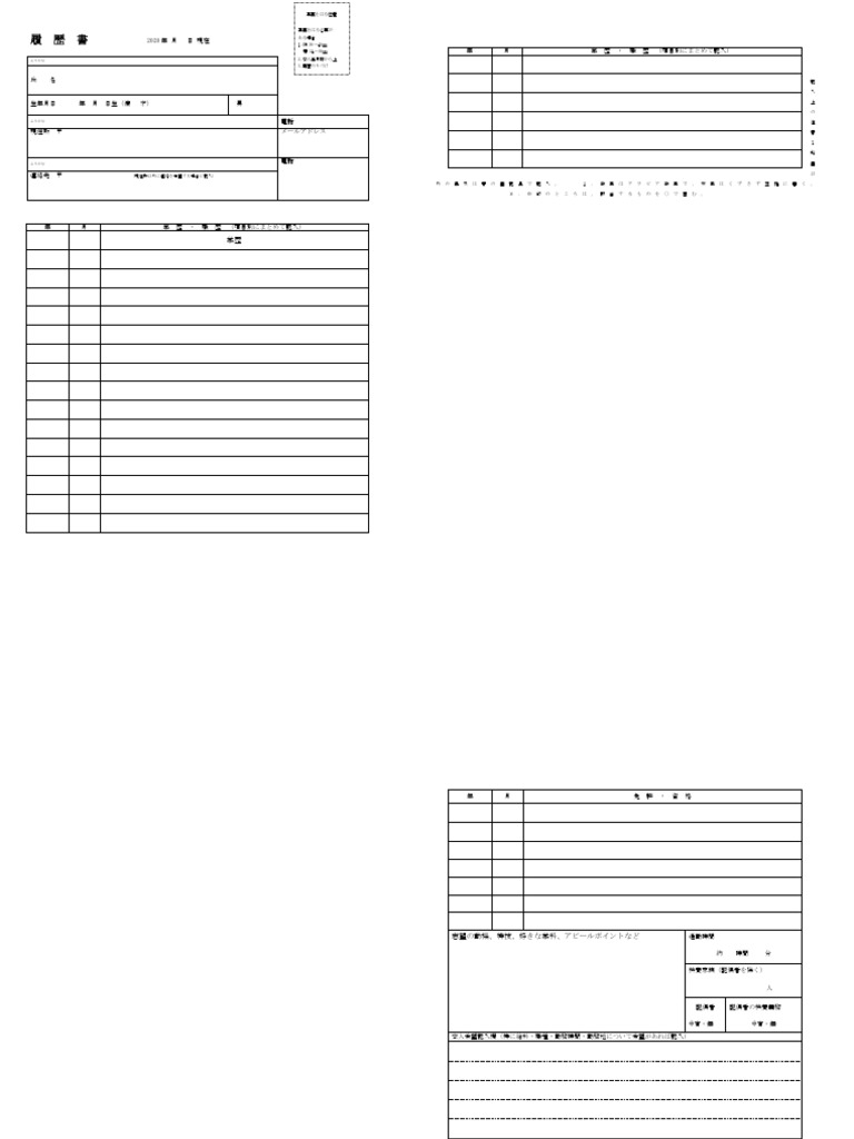 (No Direct Edit, Download Only) Japanese Resume Template | PDF