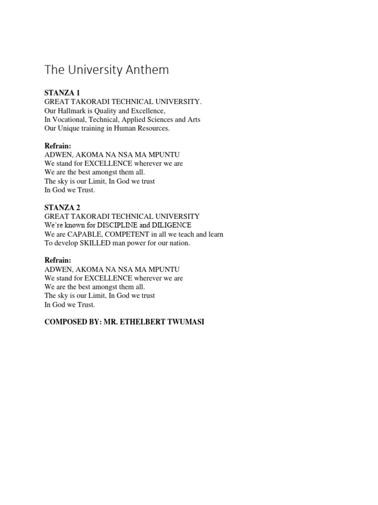 TTU Anthem | PDF